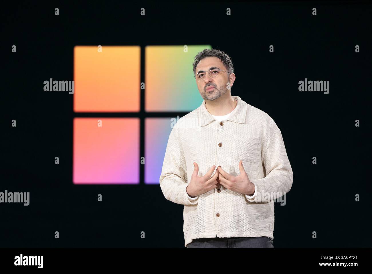 CORRECTS DATE - Microsoft AI CEO Mustafa Suleyman speaks during a ...