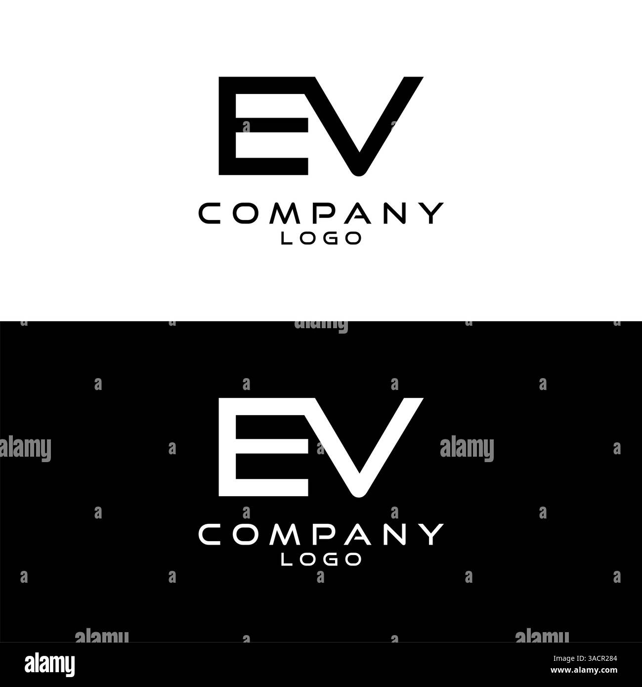 EV, VE letter company logo design template vector Stock Vector Image ...