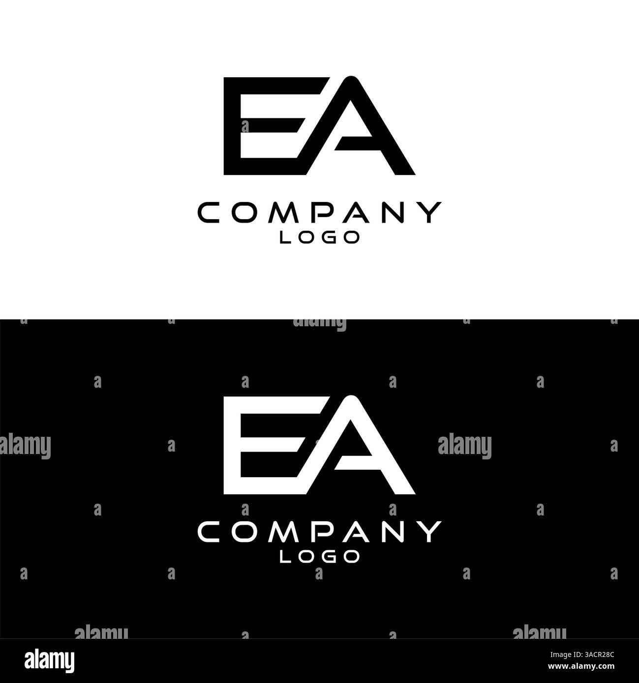 EA, AE letter company logo design template vector Stock Vector Image ...