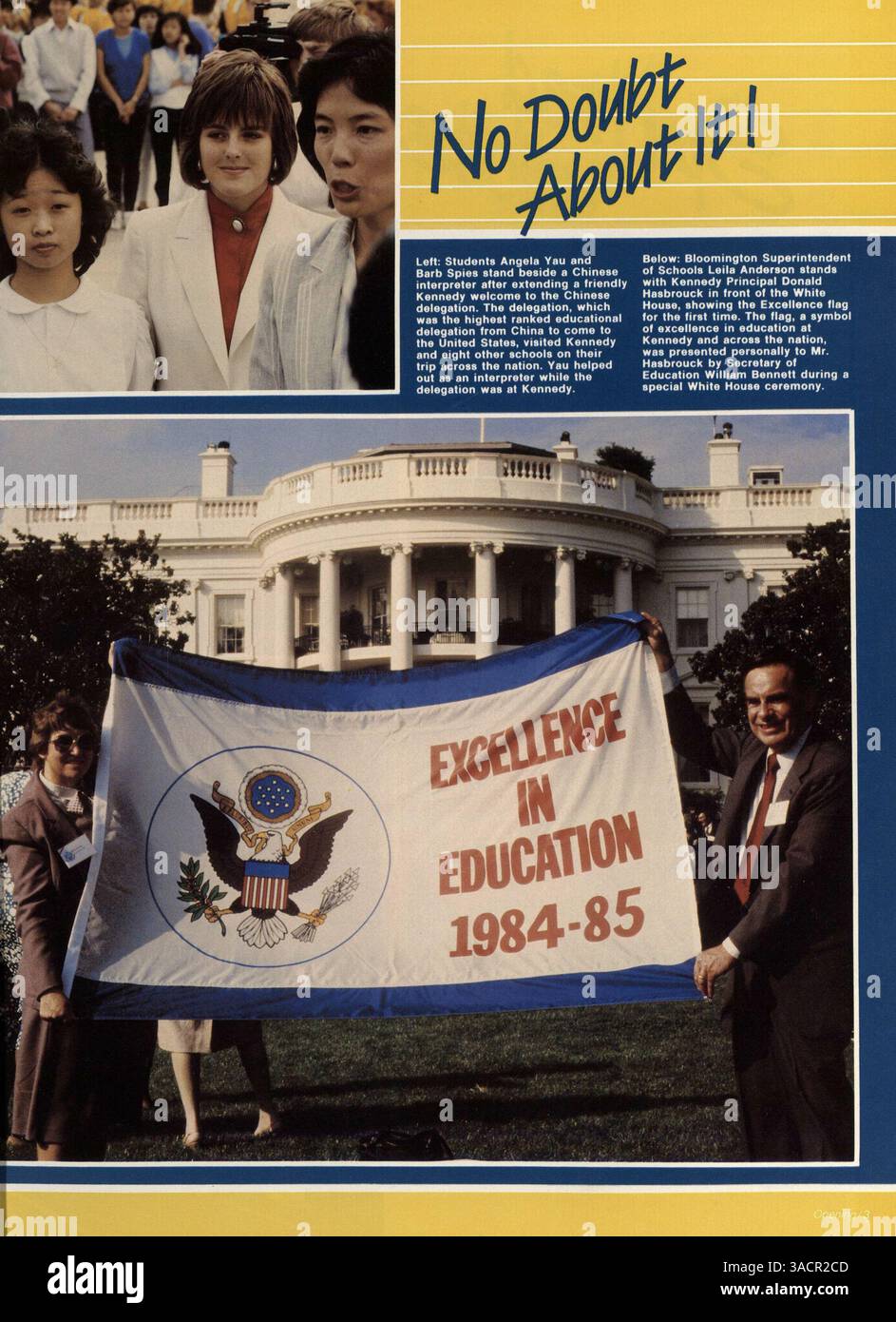 Kennedy High's 1986 yearbook highlights important events from the 1985 ...