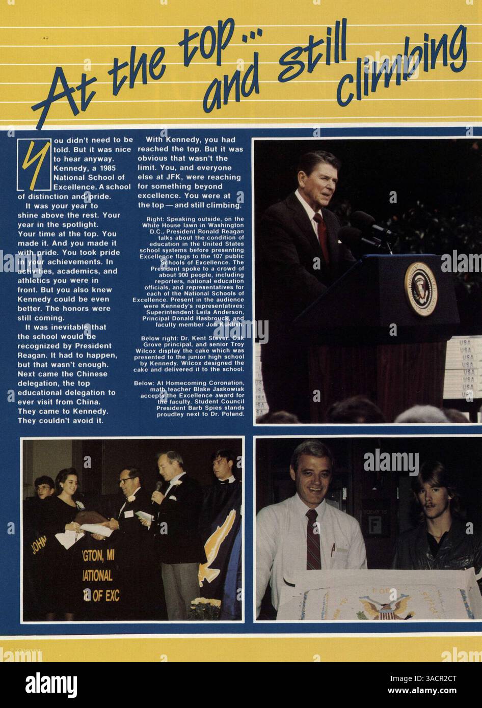 This high school yearbook from Kennedy High School in 1986 documents ...