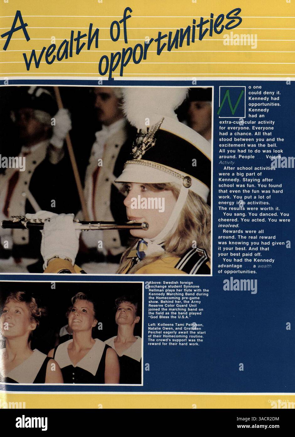 The 1986 Kennedy High Yearbook features profiles of students and ...