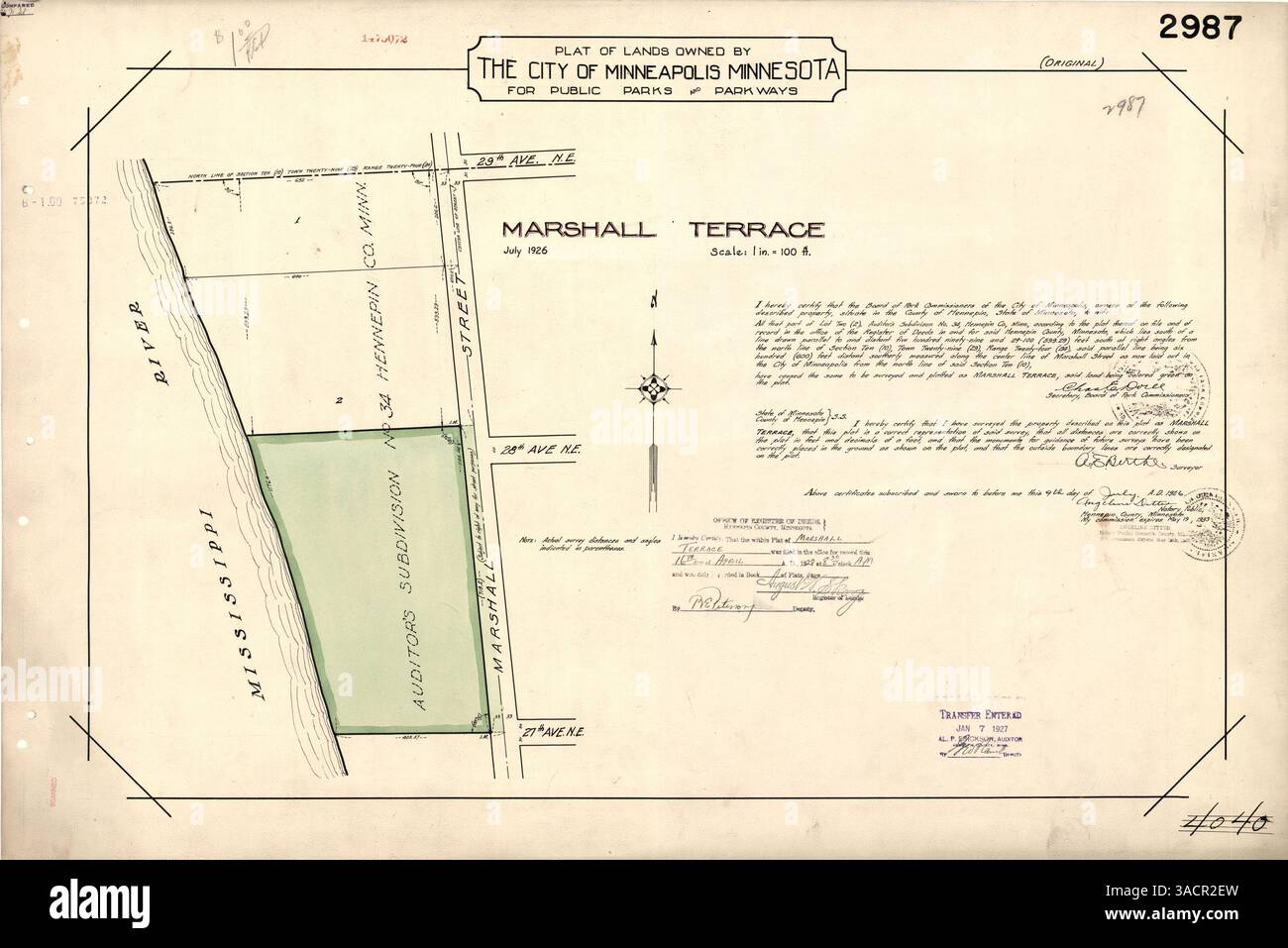 This image of Marshall Terrace shows the area under the jurisdiction of ...