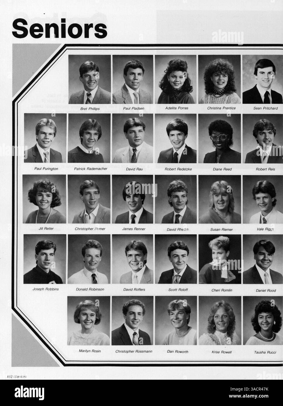 This 1986 kennedy high yearbook showcases the school year hi-res stock ...