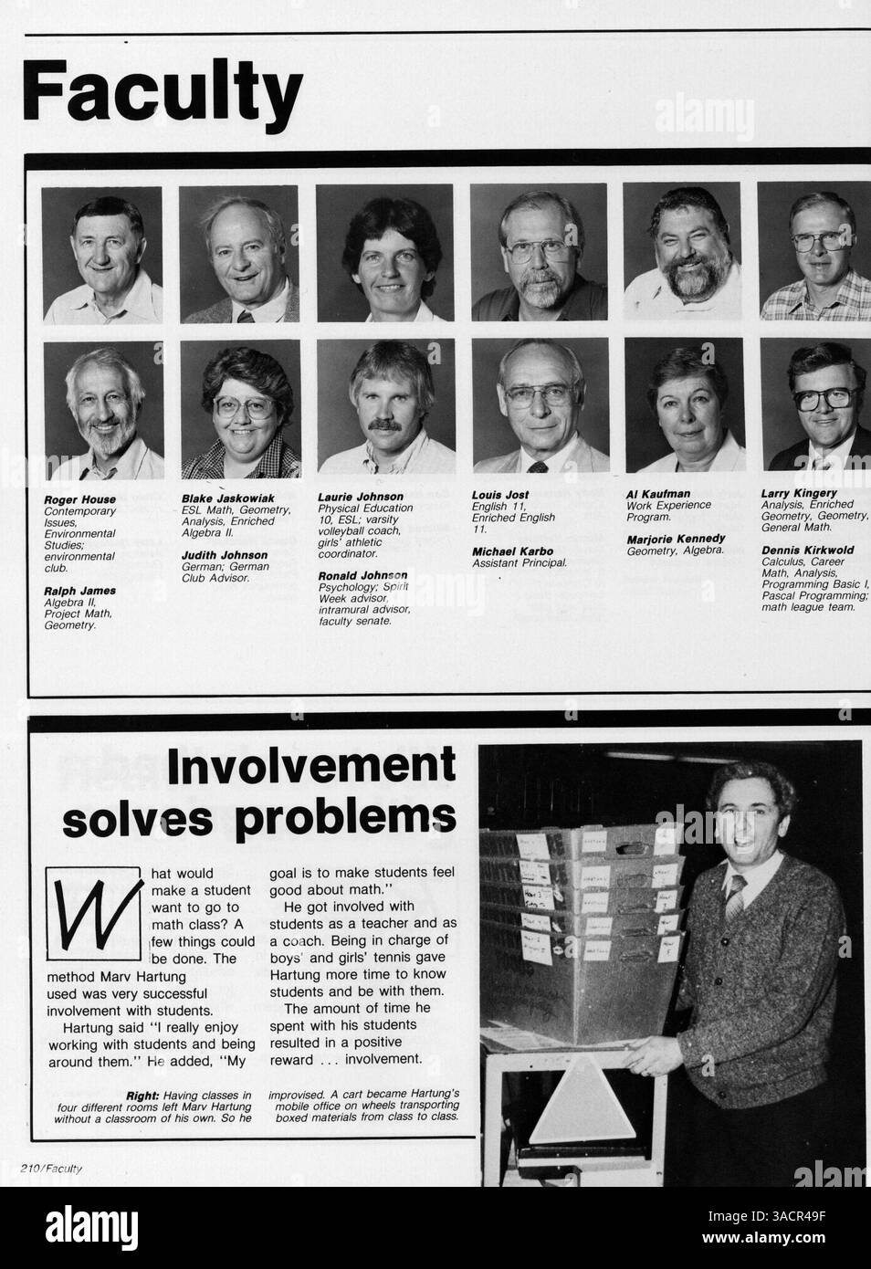 This 1986 yearbook from Kennedy High features portraits of students and ...