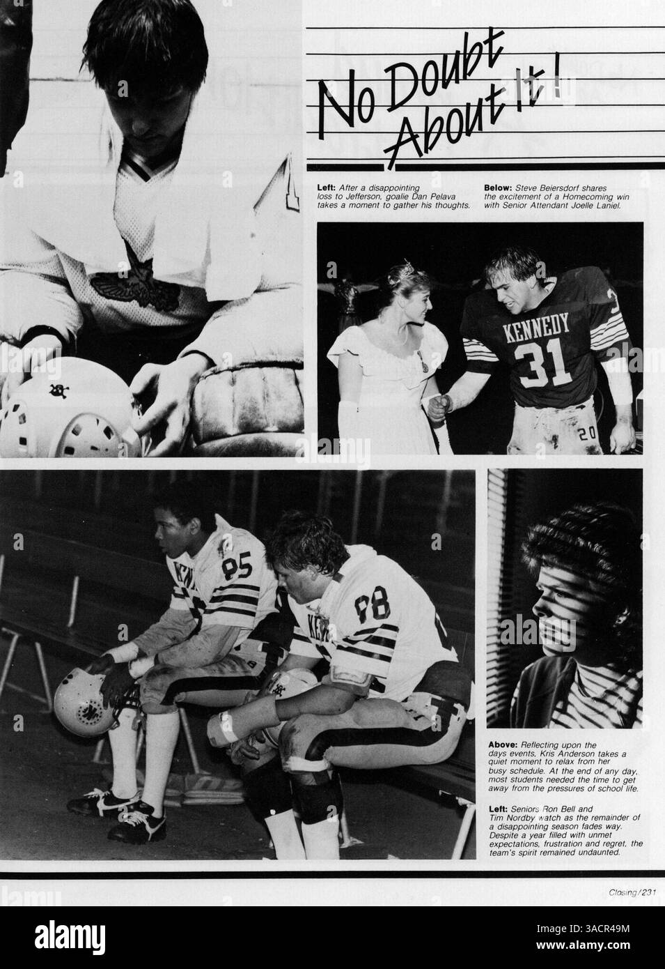 The 1986 Kennedy High Yearbook reflects key moments from the 1985-1986 ...