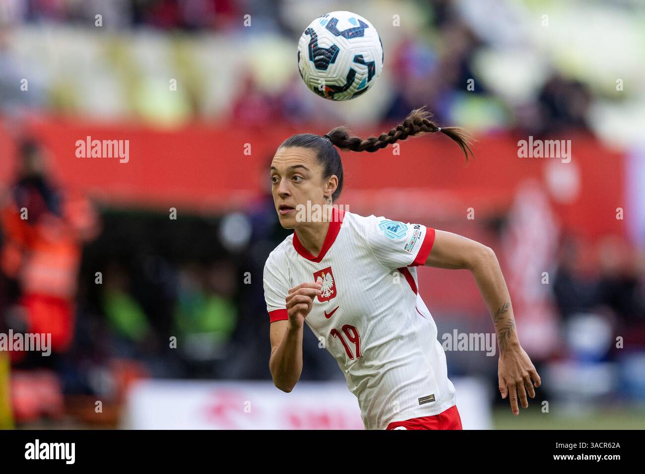 Gdansk Stadium, Gdansk, Poland. 4th Apr, 2025. Womens Nations League International Football ...