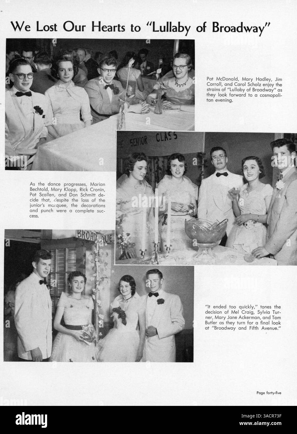 The 1954 'Angelus' Yearbook of Academy of Holy Angels features student ...