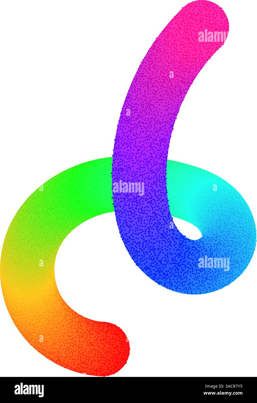 Abstract wavy gradient lines with playful squiggle shapes, colorful ribbon elements, geometric ...