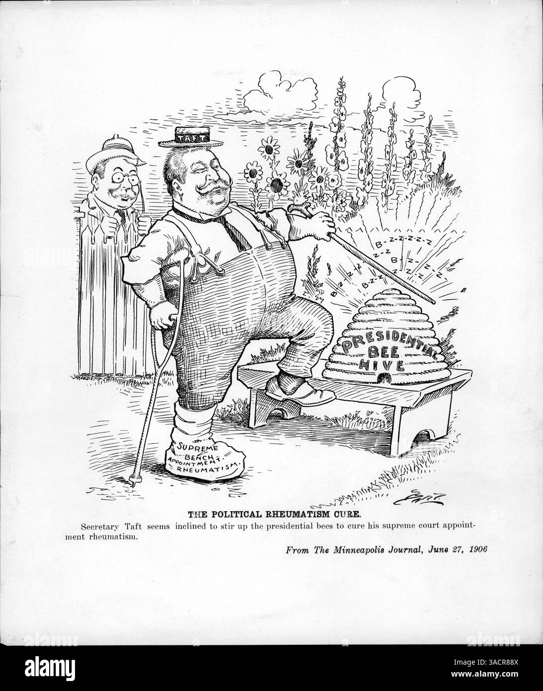 This political cartoon depicts william howard taft hi-res stock ...