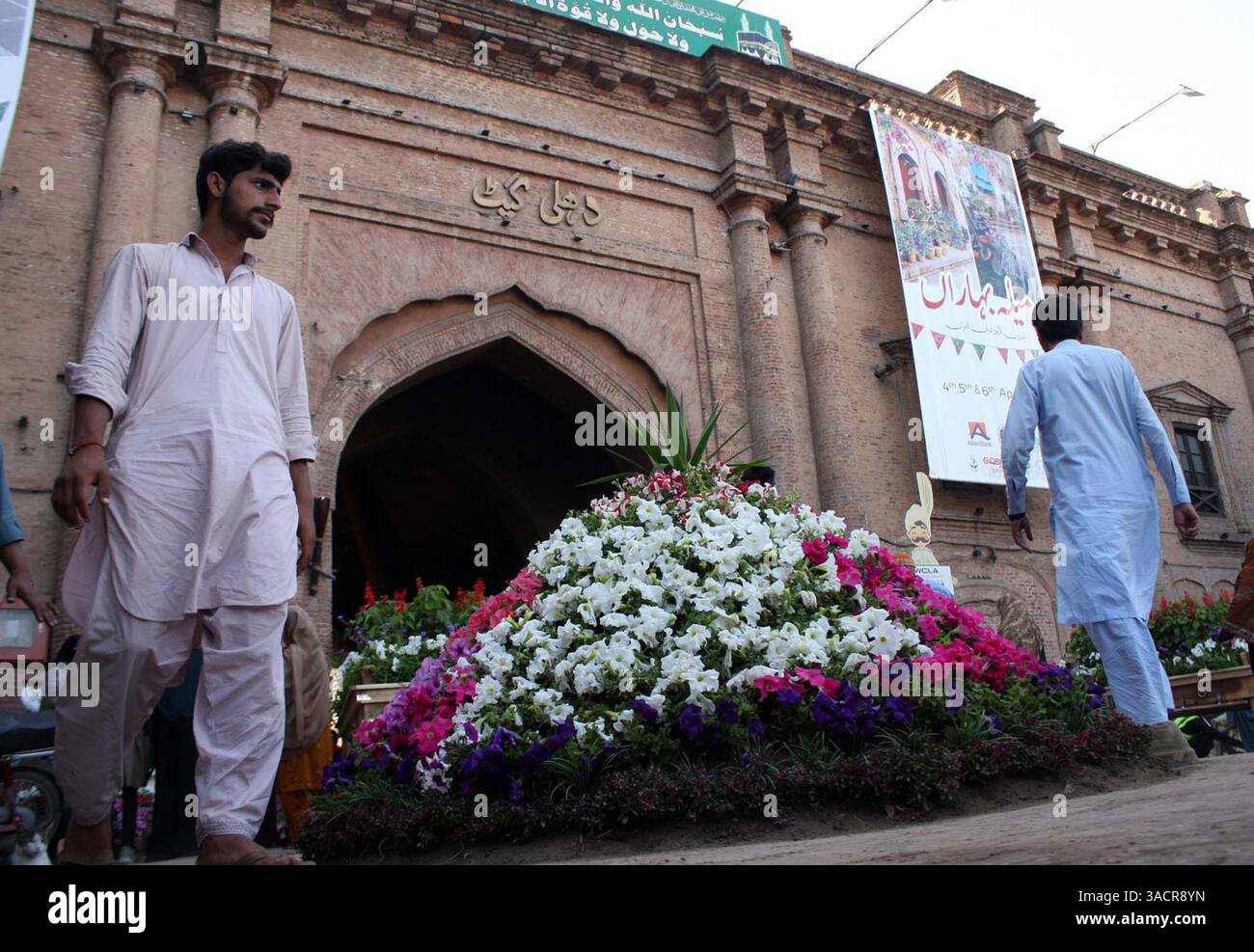 Visitors take keen interest in flowers during the Mela Baharan ...
