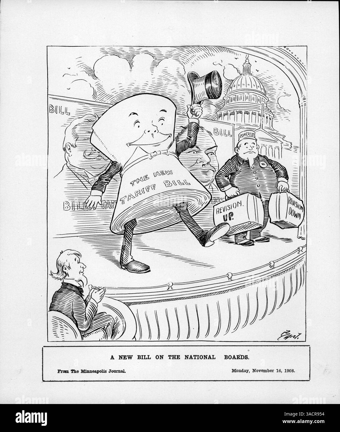 The image depicts the new tariff bill on stage hi-res stock photography ...