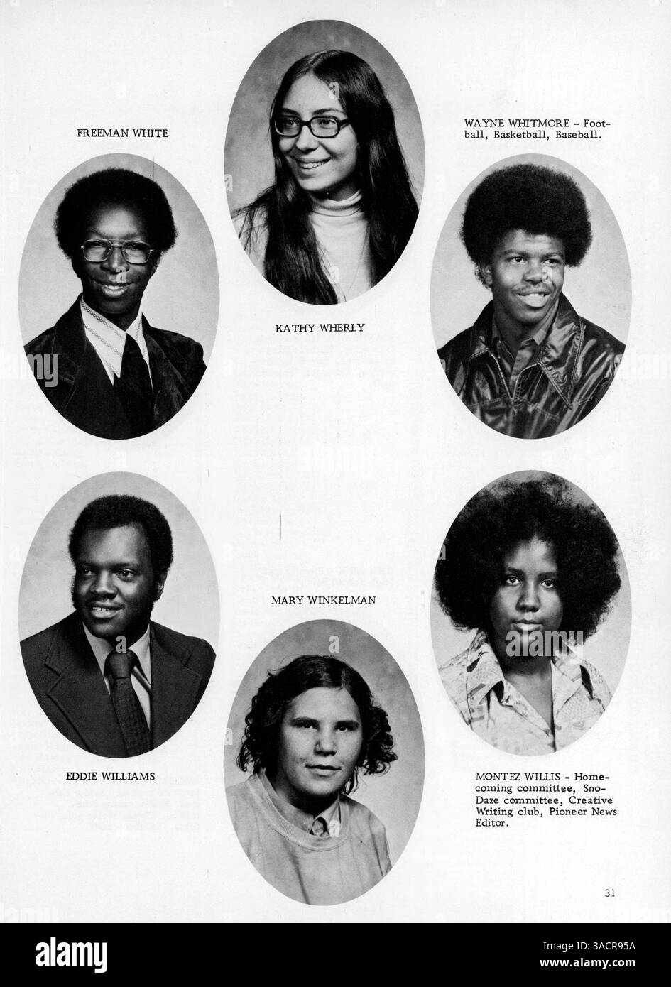 Yearbook from central high school highlights the 1973 1974 school year hi-res stock photography ...