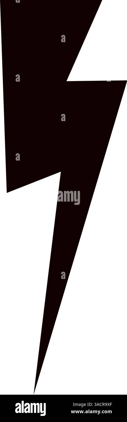 Thunder hand style comic energy flash. Drawn lightning bolt electric ...