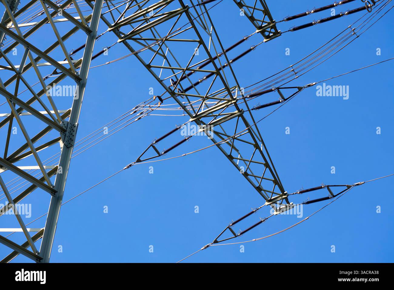 Traverse of a high-voltage line Stock Photo - Alamy