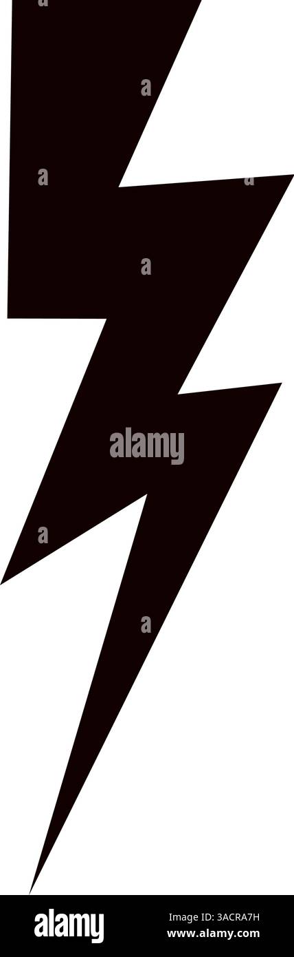 Thunder hand style comic energy flash. Drawn lightning bolt electric ...