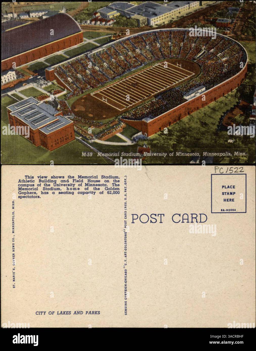 This image shows Memorial Stadium, located at the University of ...