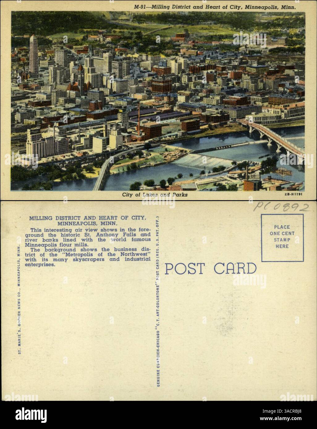 This aerial view of minneapolis highlights the milling district hi-res ...