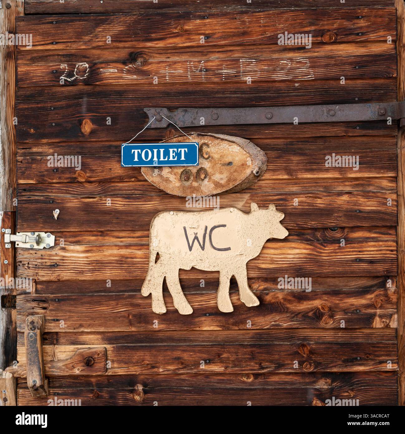 Restroom sign on a toilet door wc toilet hi-res stock photography and ...