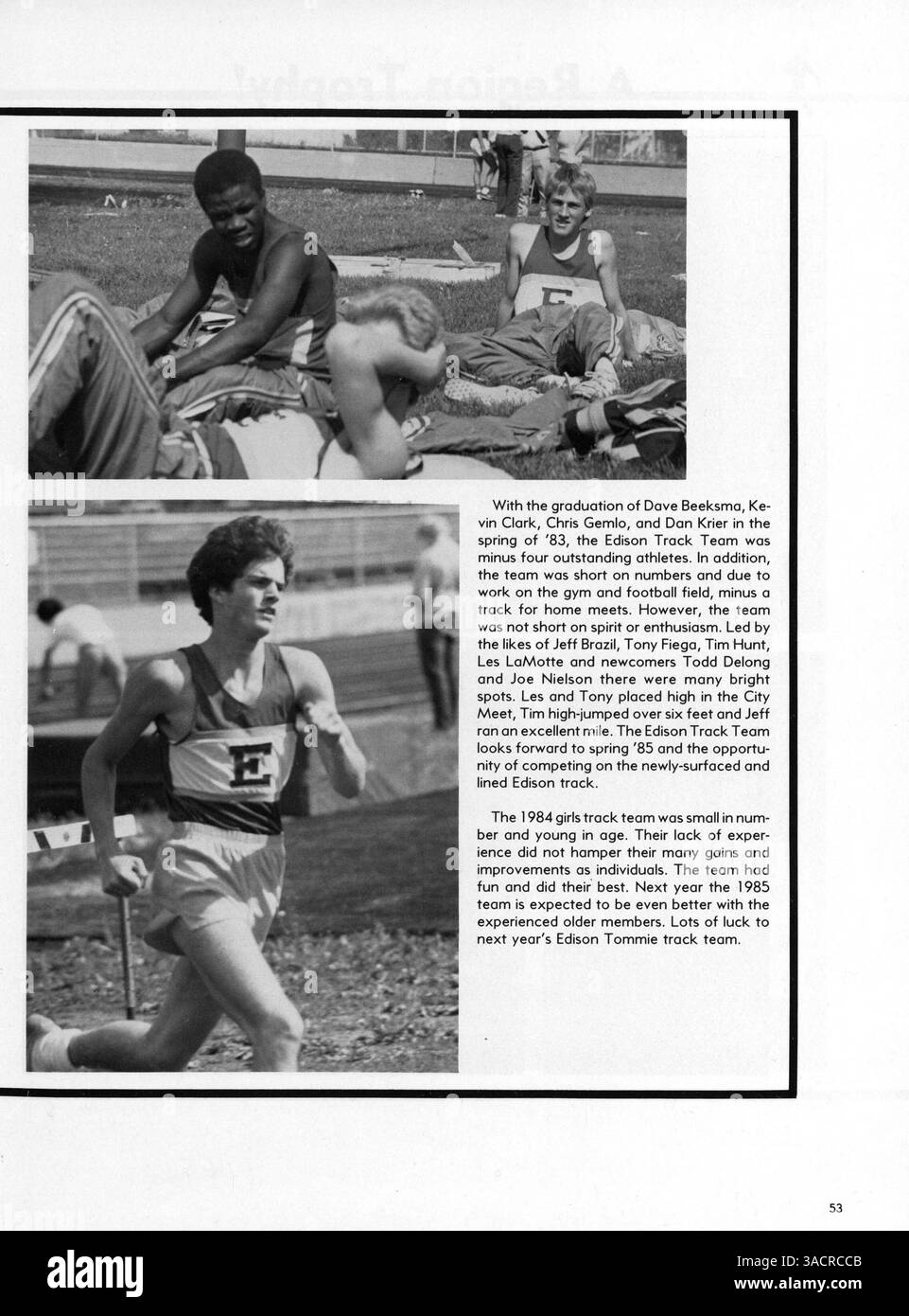The 'Wizard' 1985 Edison Yearbook reflects the highlights of the 1984 ...