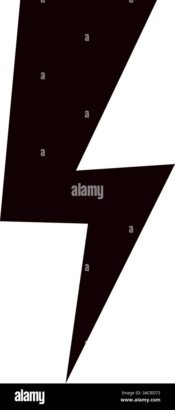 Thunder hand style comic energy flash. Drawn lightning bolt electric ...