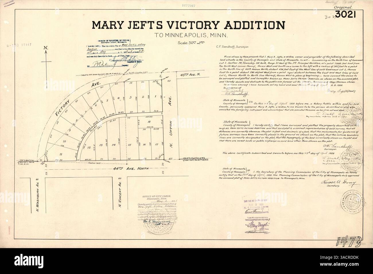 Mary Jefts Victory Addition refers to a development project in ...