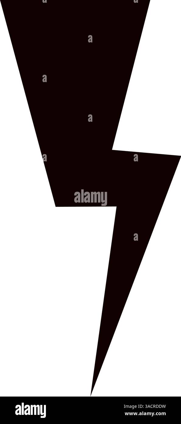 Thunder hand style comic energy flash. Drawn lightning bolt electric ...