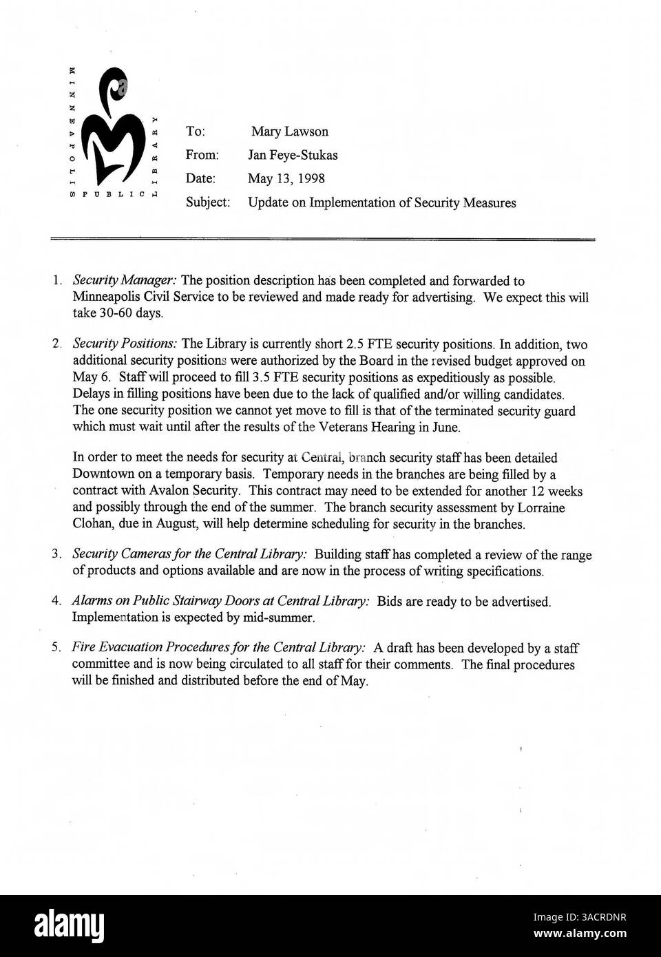 These meeting minutes from 1998 provide insight into the Minneapolis ...