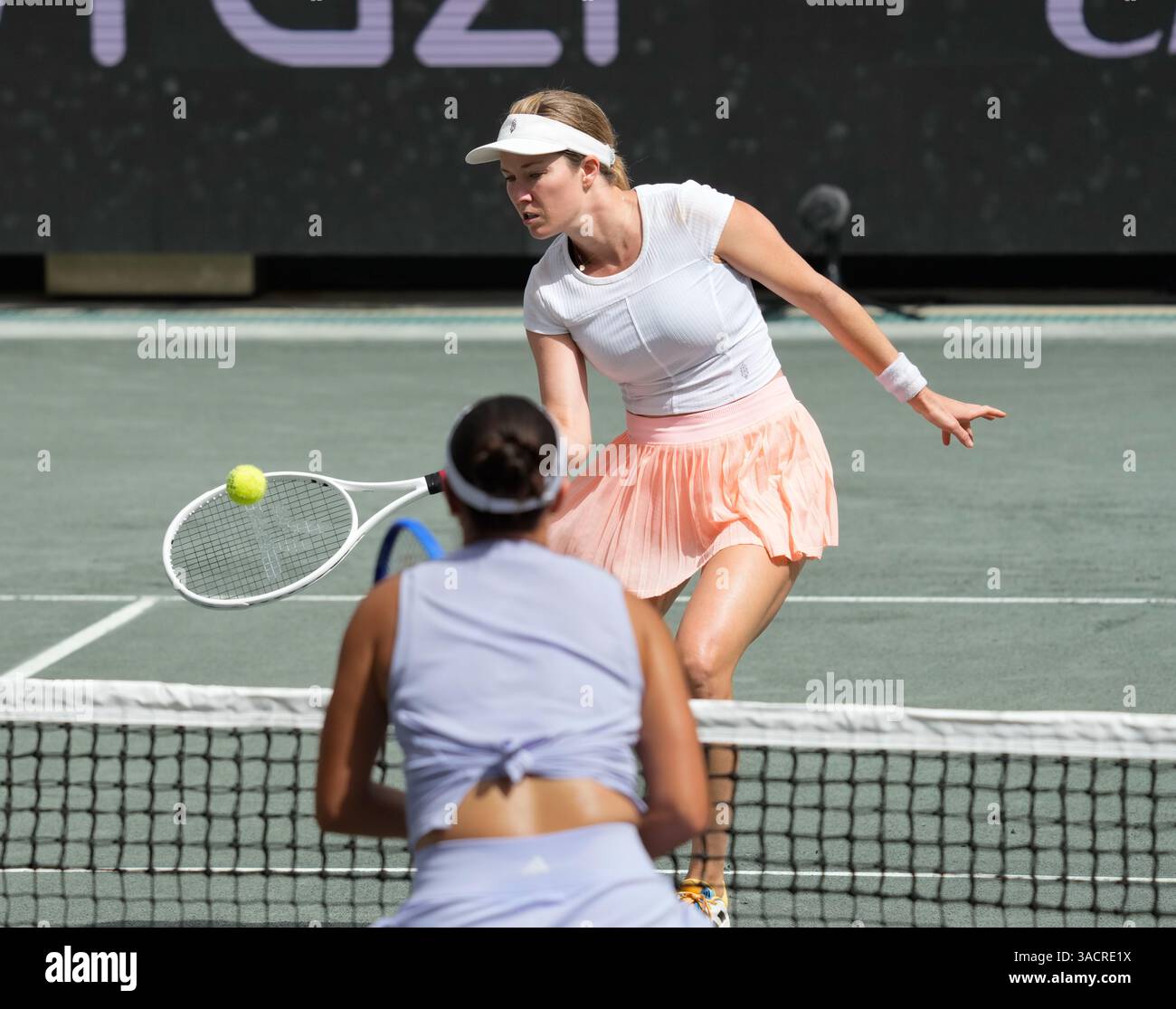 April 4, 2025: Danielle Collins (USA) loses to Jessica Pegula (USA) 1-6 ...