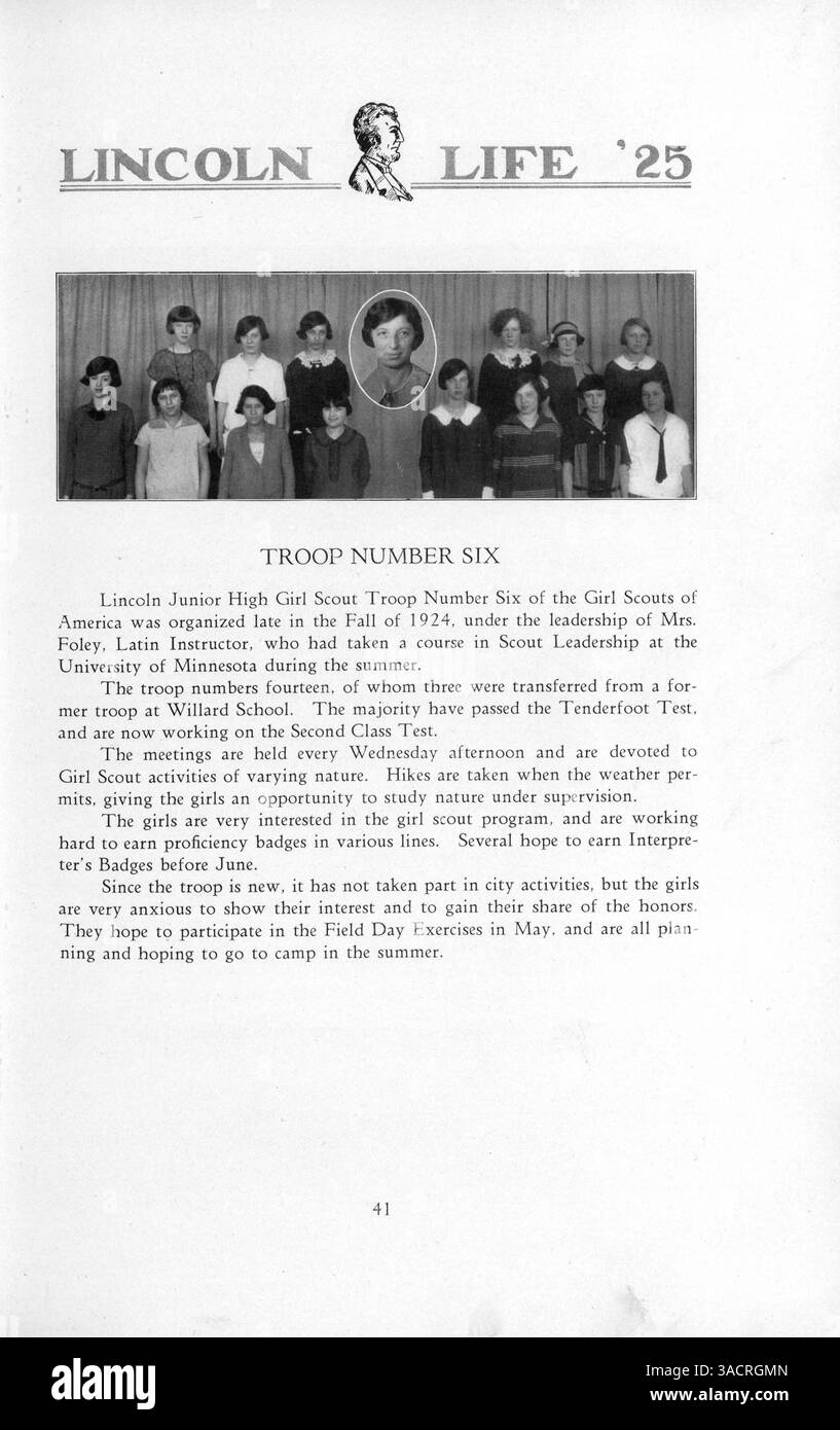 The 1925 yearbook from Lincoln Jr. High captures key moments from the ...