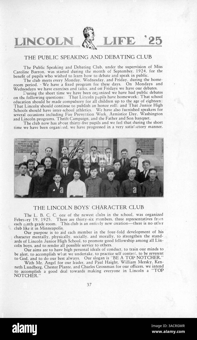 This 1925 yearbook from Lincoln Jr. High captures the school year’s ...