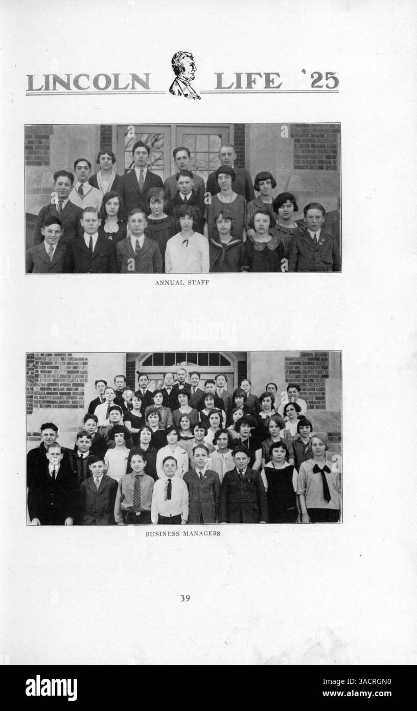 This yearbook from Lincoln Jr. High in 1925 highlights the students ...
