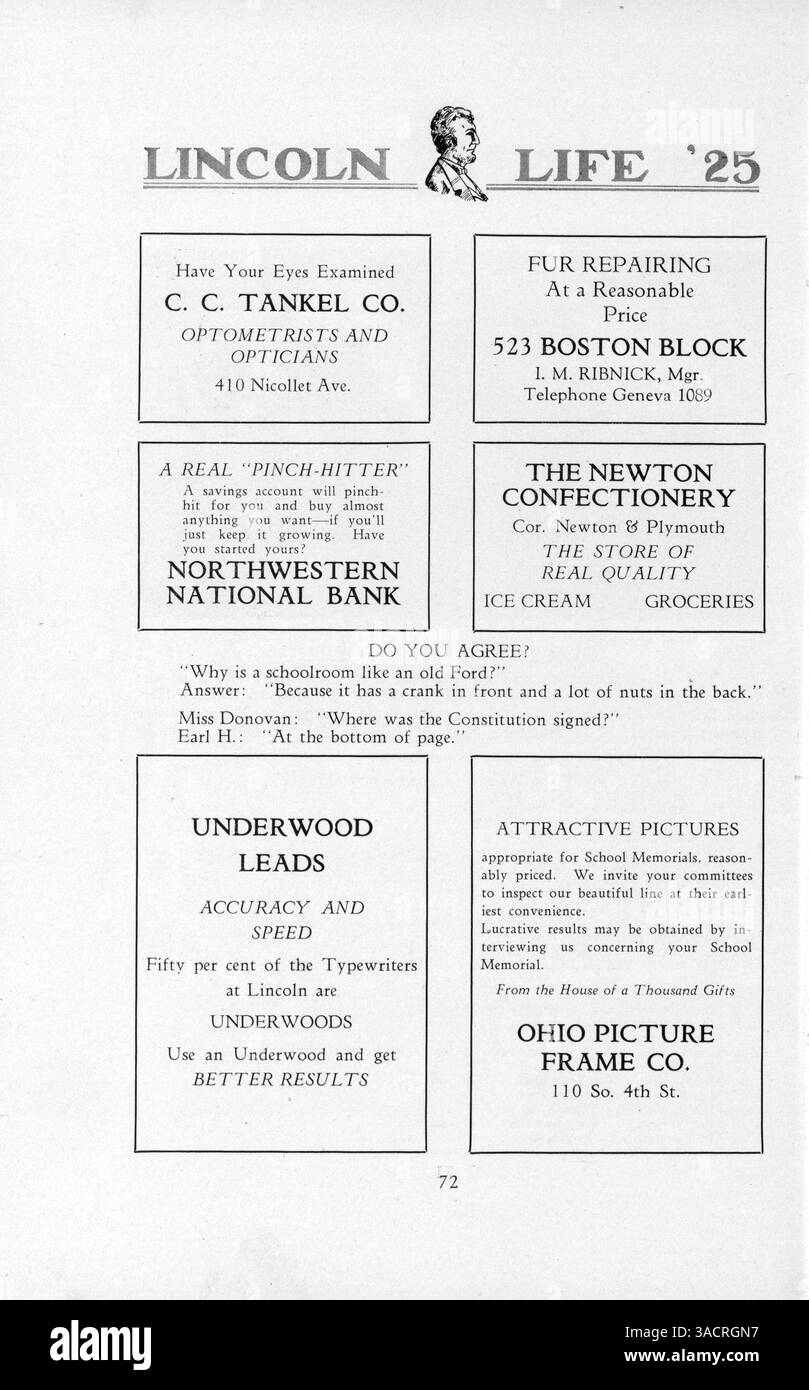 This 1925 yearbook from Lincoln Jr. High provides a visual record of ...