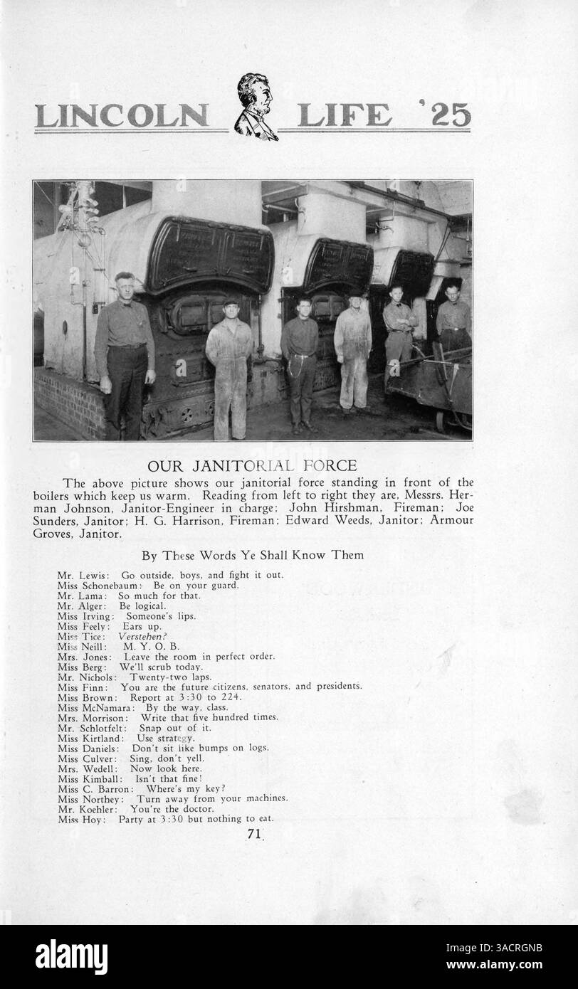 The 1925 yearbook from Lincoln Jr. High documents the students, faculty ...