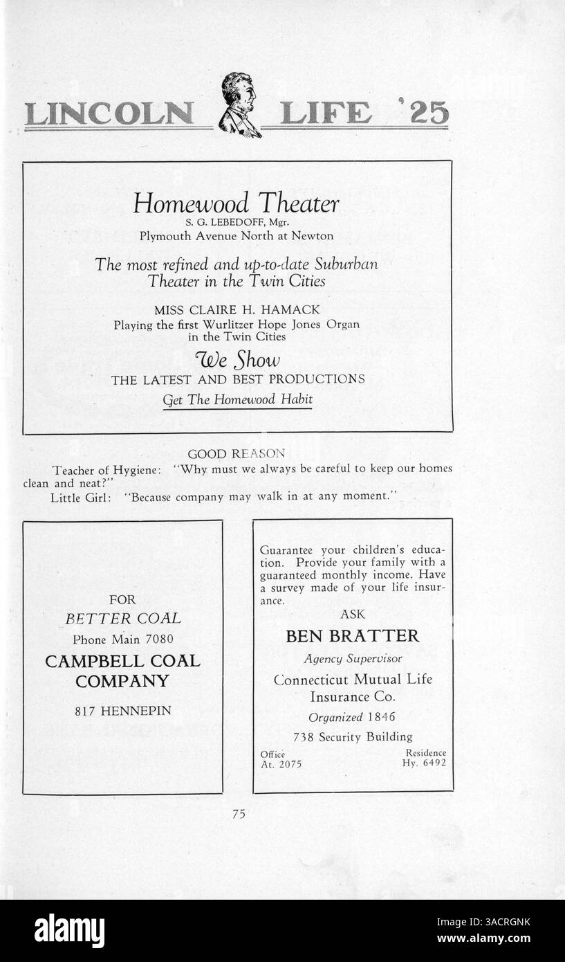 This 1925 yearbook from lincoln jr high showcases the students hi-res ...