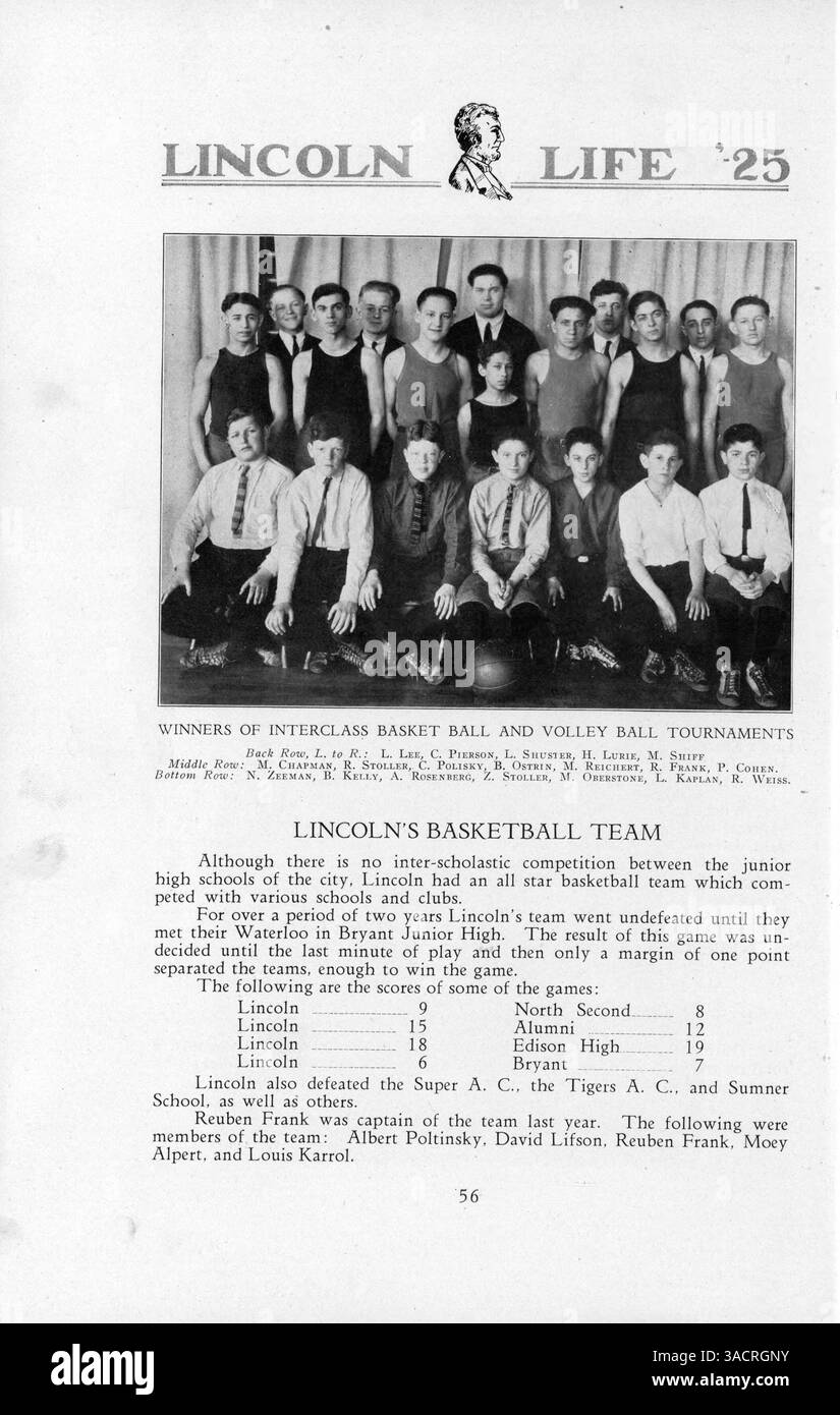 This yearbook from Lincoln Jr. High in 1925 highlights the students ...