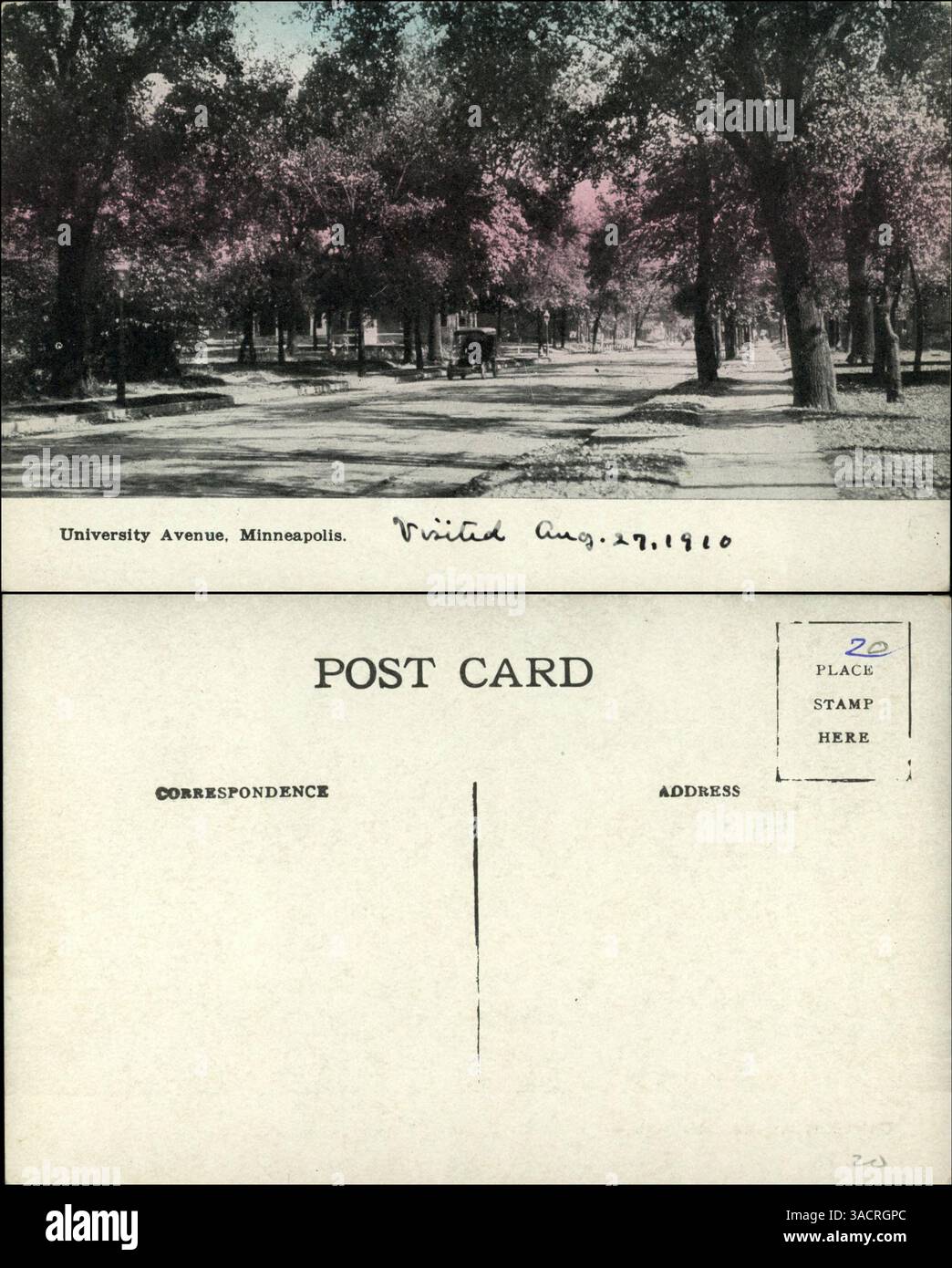 This 1910 photograph captures the streetscape of University Avenue in ...