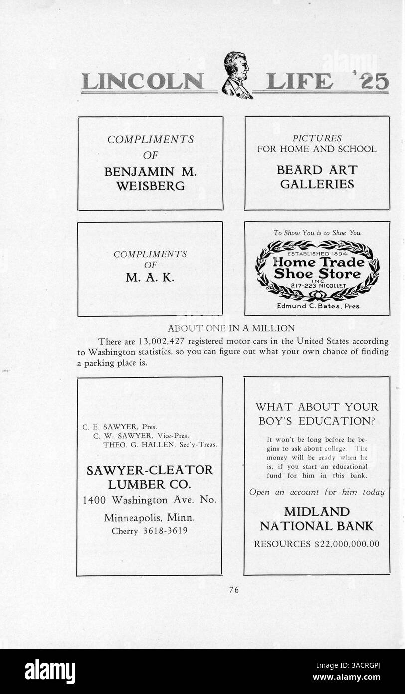 The 1925 yearbook from Lincoln Jr. High captures the students, faculty ...