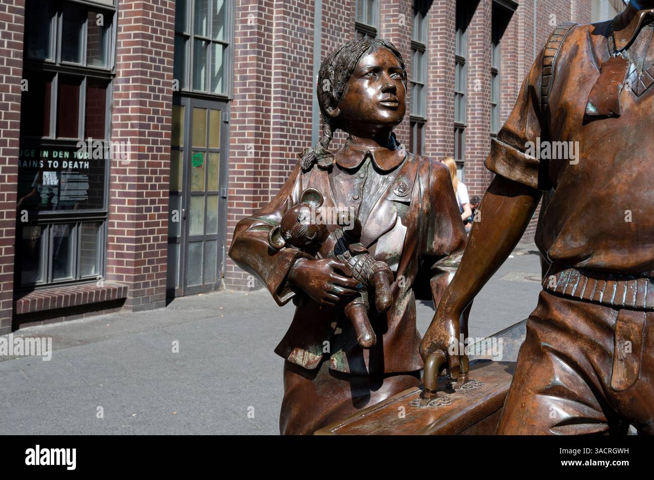 Detail of a memorial commemorating the Jewish children deported during ...