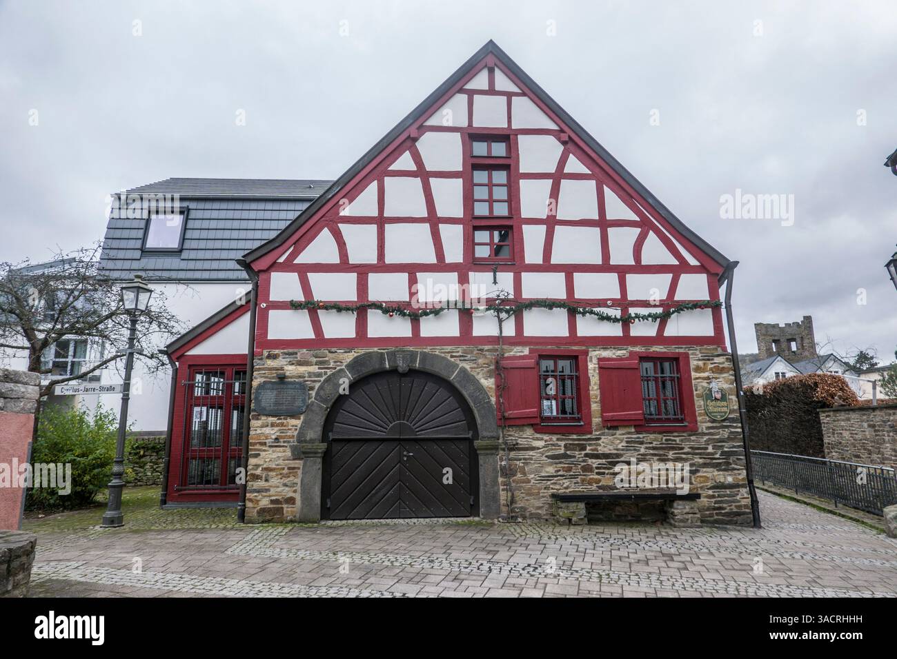 Shooting museum in the old tithe barn, Rhineland-Palatinate, Germany ...