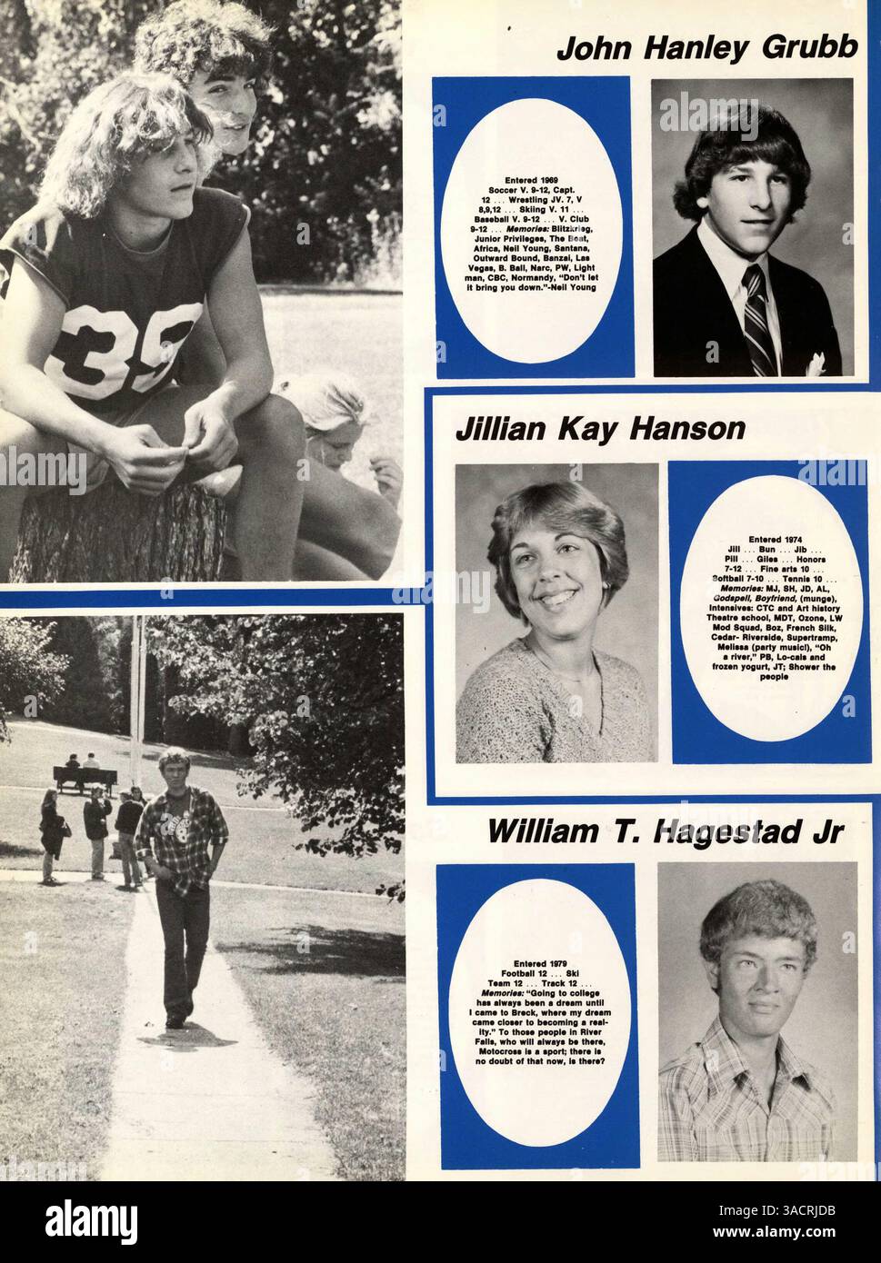 This 1980 breck yearbook showcases student portraits hi-res stock ...