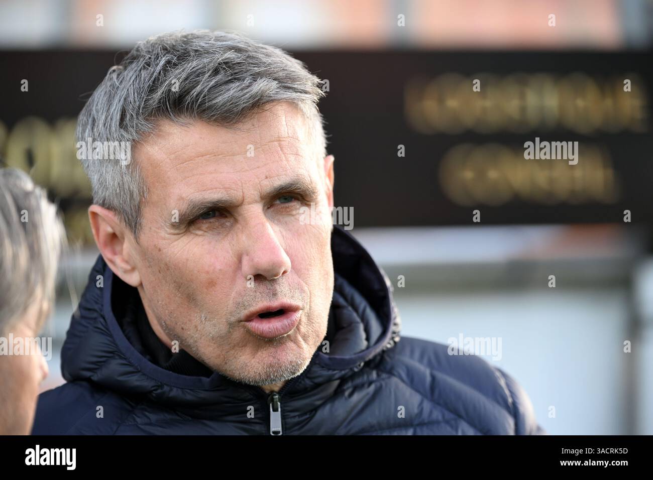Olivier FRAPOLLI (Entraineur Laval SLMFC) during the Ligue 2 BKT match ...