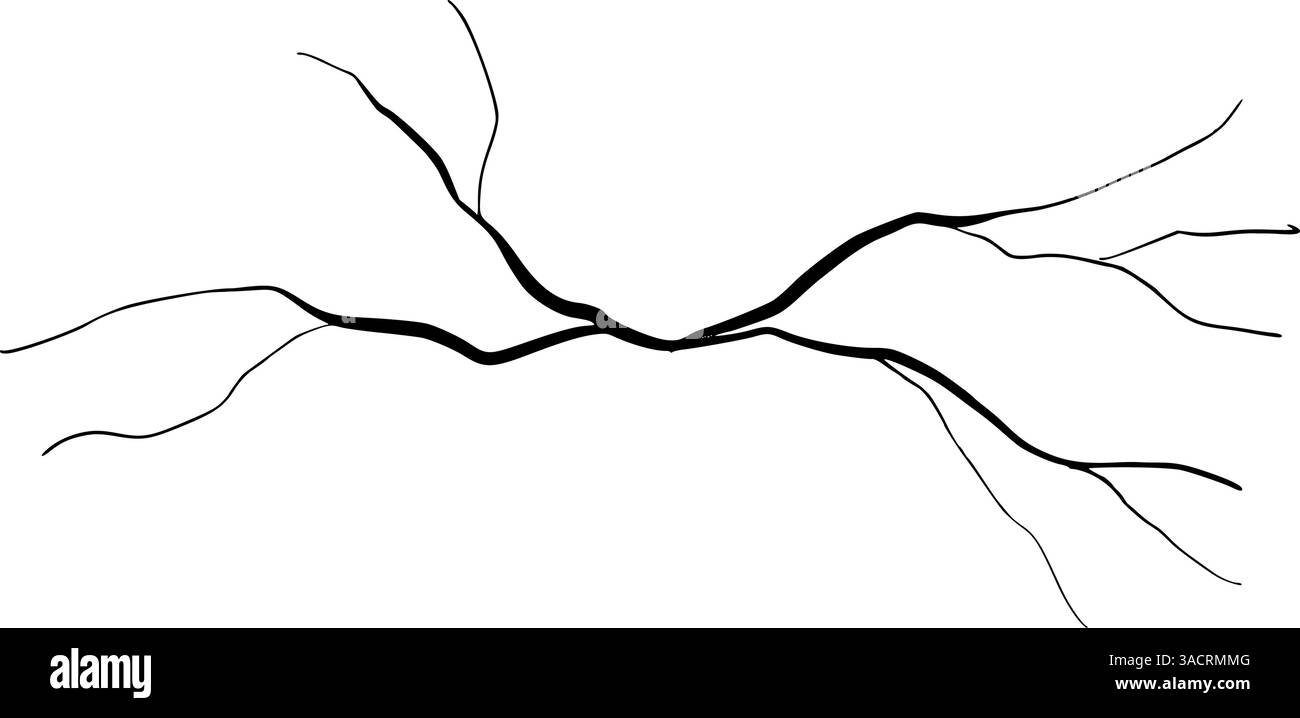 Earthquake damage with cracked wall split, broken concrete texture ...