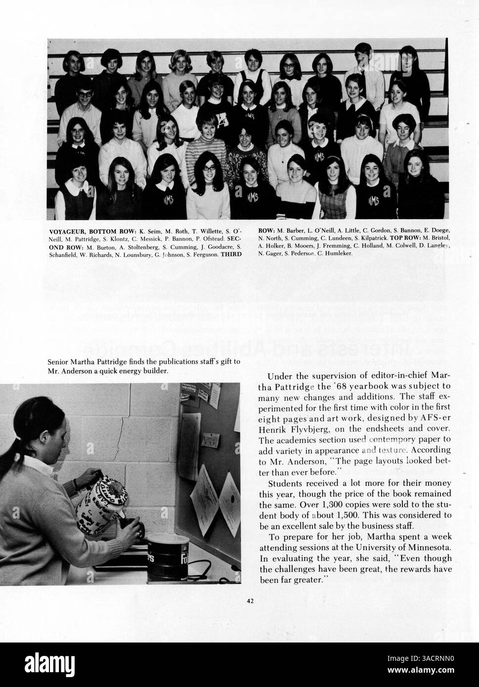 The 1968 Voyageur yearbook from Minnetonka High School documents the ...