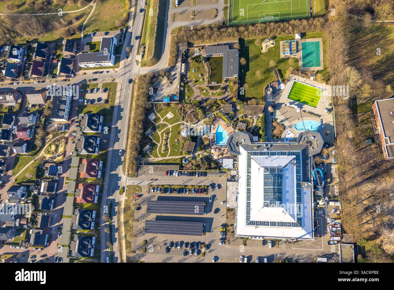 Luftbild, Aqua Spa und Aqua Fun Soest Erlebnisbad, Soest, Soester Börde ...