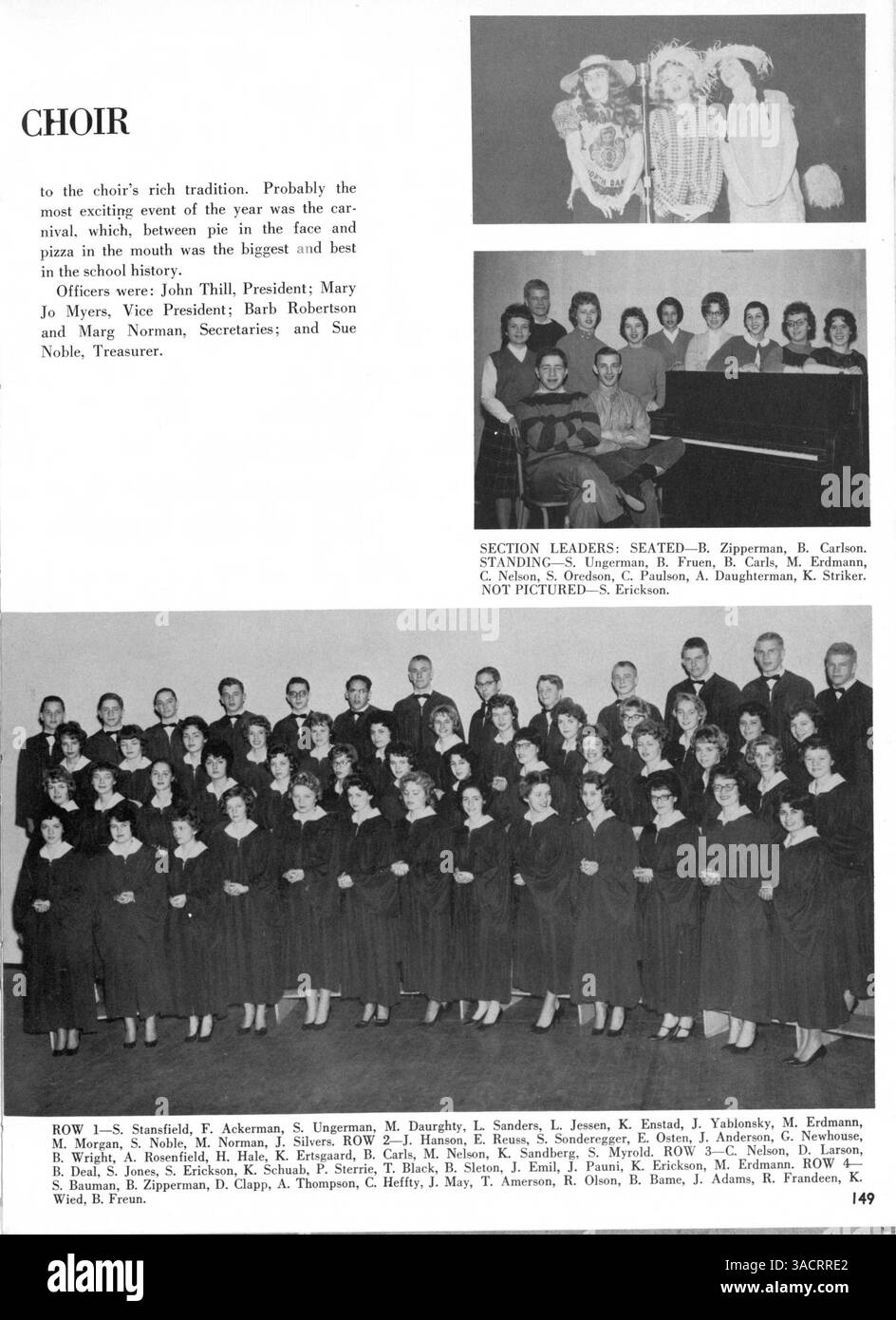 This 1961 yearbook from southwest high school hi-res stock photography ...