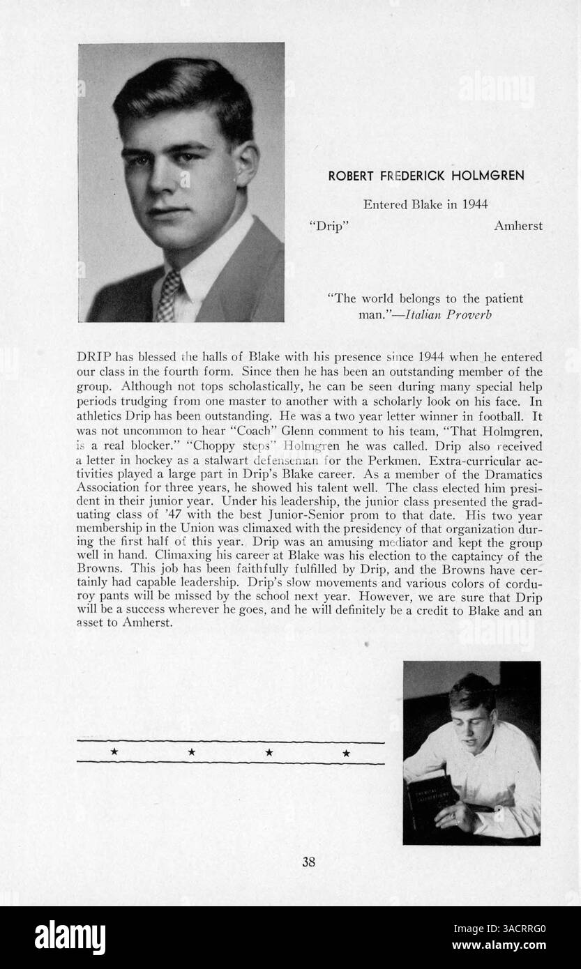 The 1948 Call-O'-Pan yearbook from Blake High School reflects on the ...