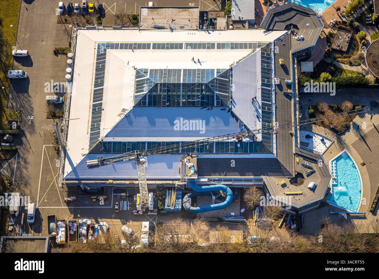 Luftbild, Aqua Spa und Aqua Fun Soest Erlebnisbad, Soest, Soester Börde ...