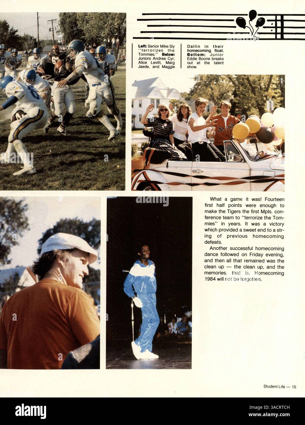 South High's 1985 yearbook, Tiger 1985, features students, teachers ...