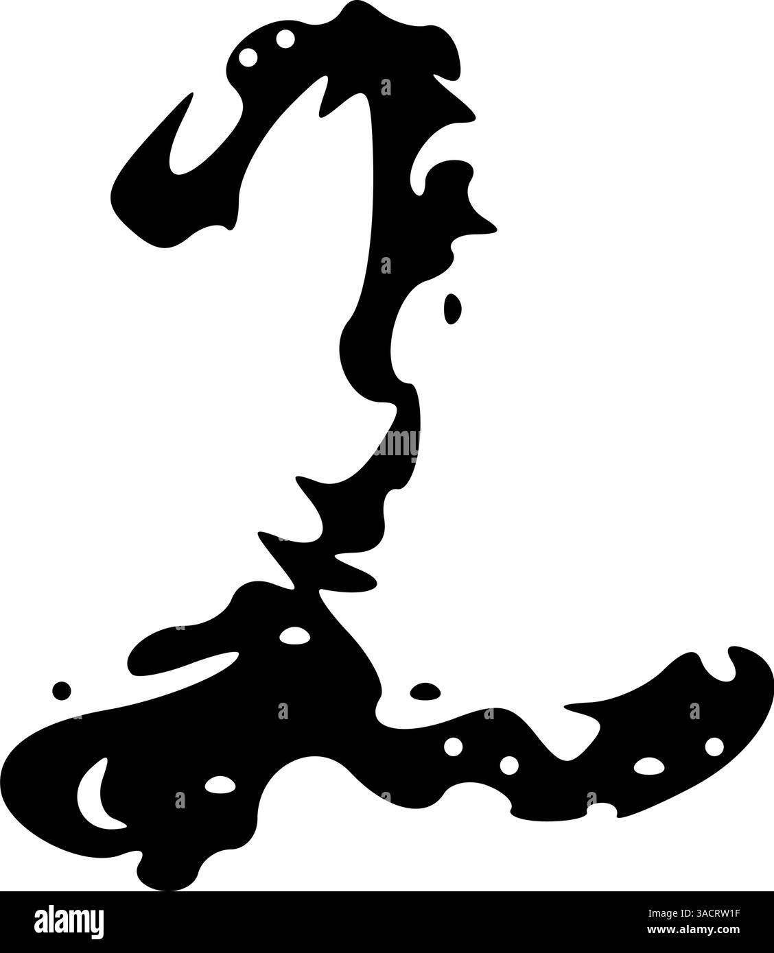 Grunge numbers 1,2 with rough brush texture acrylic. Hand-painted spray ...